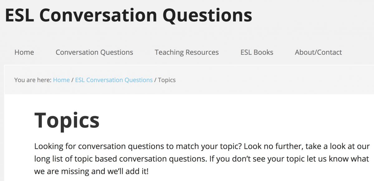 ESL and EFL Conversation Activities | ESL Conversation Lessons